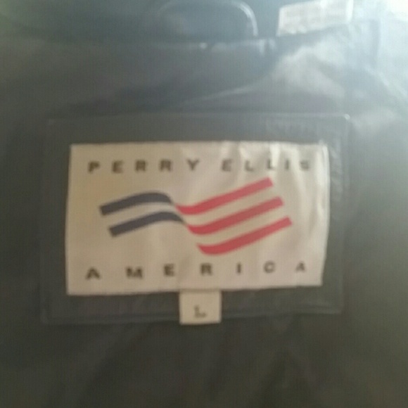 Perry Ellis | Jackets & Coats | Perry Ellis Leather Jacket | Poshmark